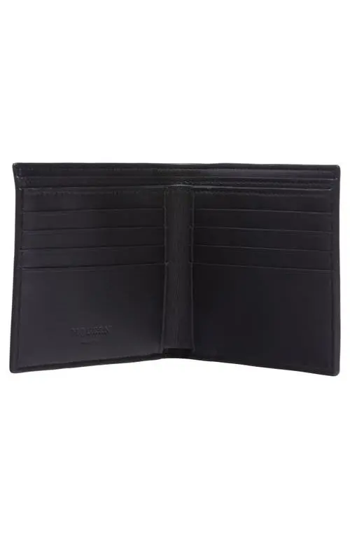 Alexander McQueen Logo Leather Bifold Wallet - Black/ Bone