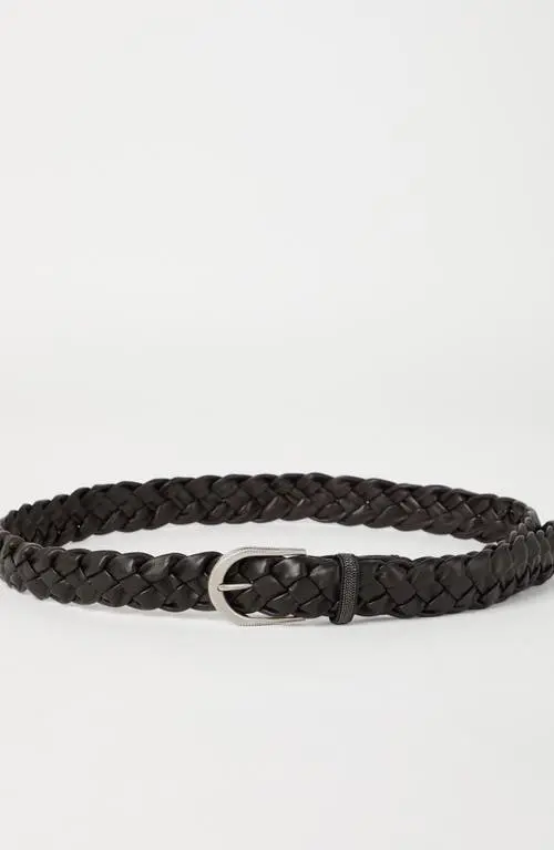 Brunello Cucinelli Nappa Leather Braided Belt