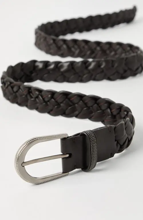 Brunello Cucinelli Nappa Leather Braided Belt