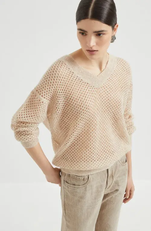 Brunello Cucinelli Mesh Knit Sweater