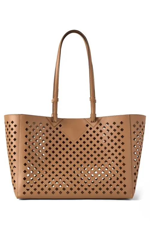 Mulberry Perforated Leather Tote - Toffee