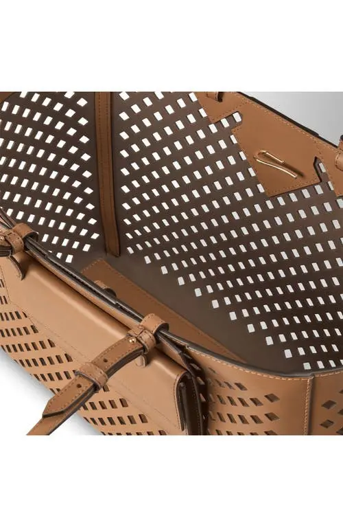 Mulberry Perforated Leather Tote - Toffee