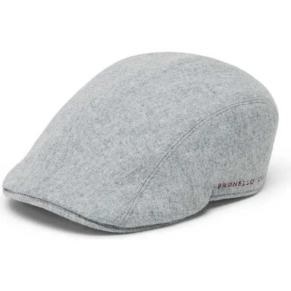 Brunello Cucinelli Flat Cap - Pearl Grey