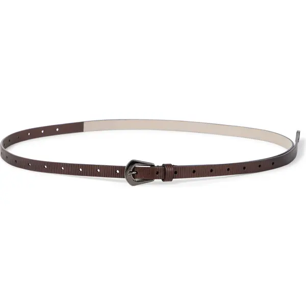 Brunello Cucinelli Carved Leather Belt - Cocoa