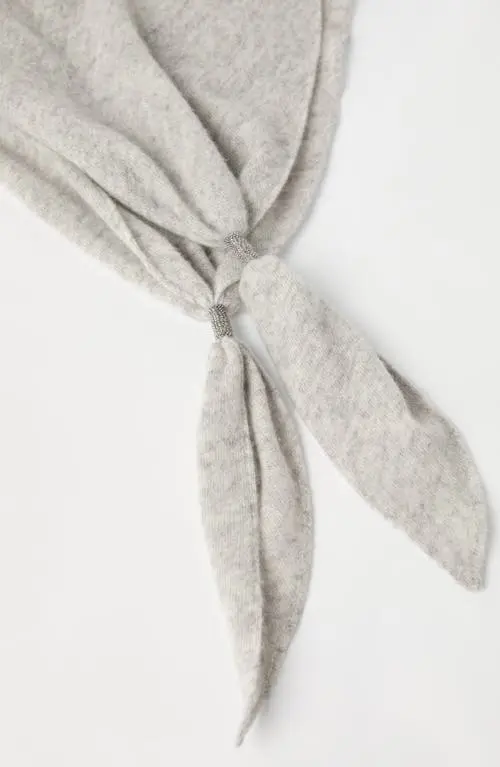 Brunello Cucinelli Scarf With Monili - Light Grey