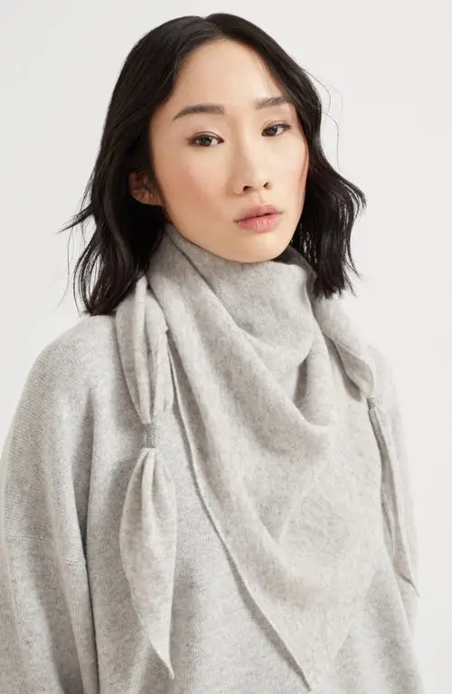 Brunello Cucinelli Scarf With Monili - Light Grey