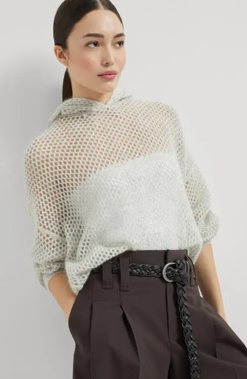 Brunello Cucinelli Mesh Knit Sweatshirt