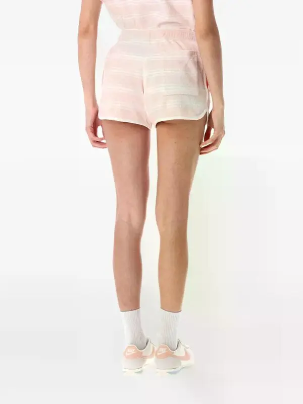 SPORTY & RICH Terry Striped Shorts - Pink