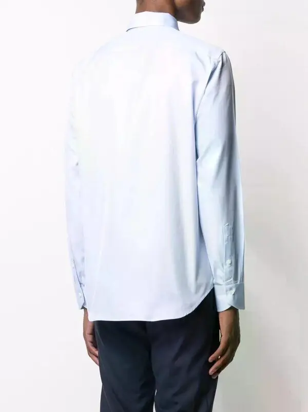 Canali Button-up Cotton Shirt - Blue