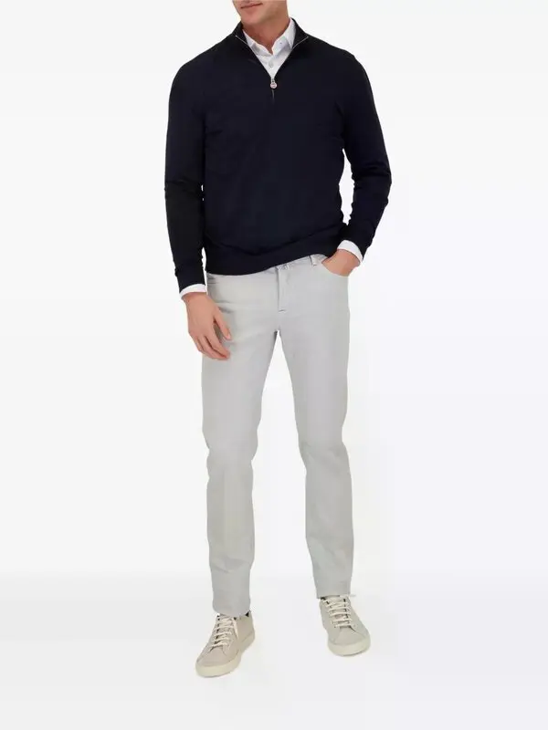 Kiton Logo-patch Jeans