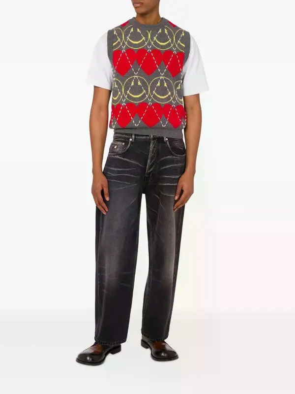 Moschino X Smiley® Heart-intarsia Vest