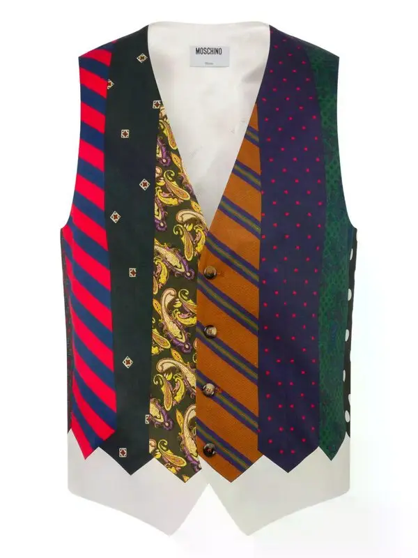 Moschino Patchwork Waistcoat