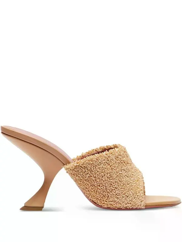 Amina Muaddi 90mm Taylor Sandals - Neutrals