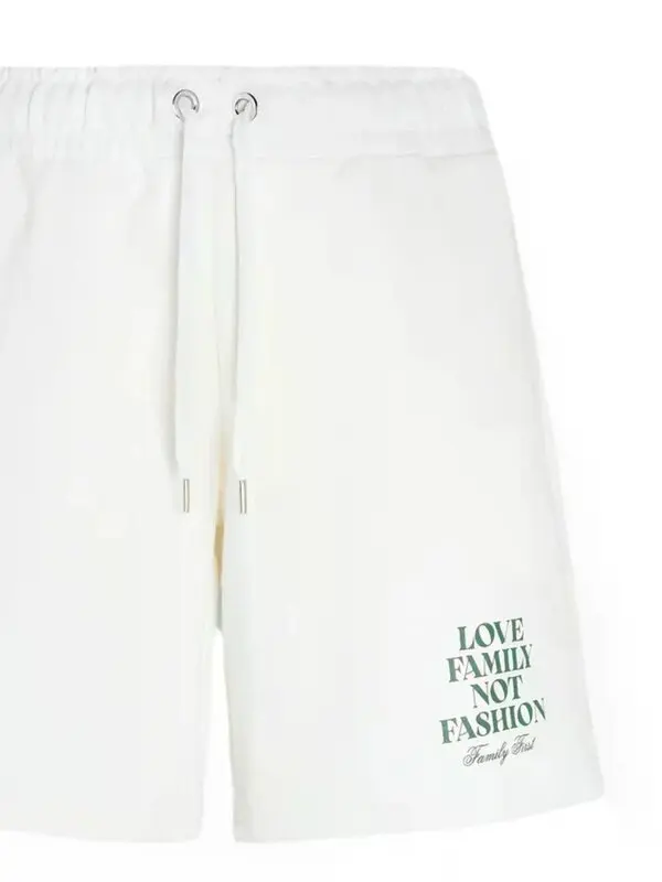 FAMILY FIRST Logo Drawstring Shorts - White