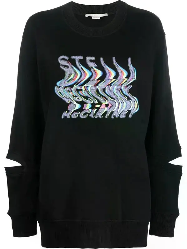 Stella McCartney Warped-logo Oversized Sweatshirt