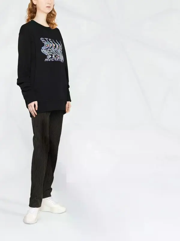 Stella McCartney Warped-logo Oversized Sweatshirt