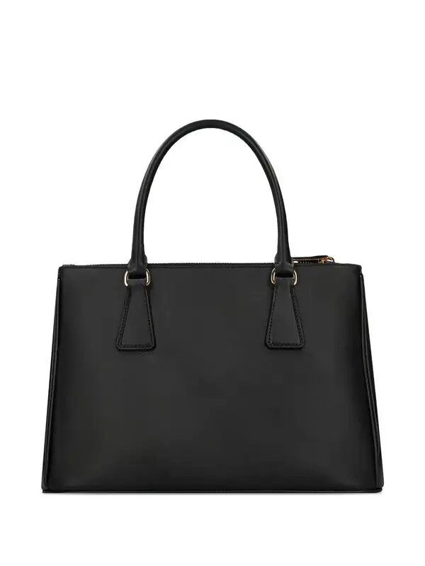 Prada Top-handle Logo-plaque Tote Bag - Black