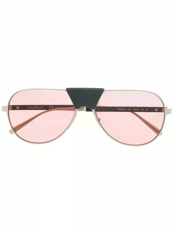 FERRAGAMO Pilot-frame Sunglasses - Green