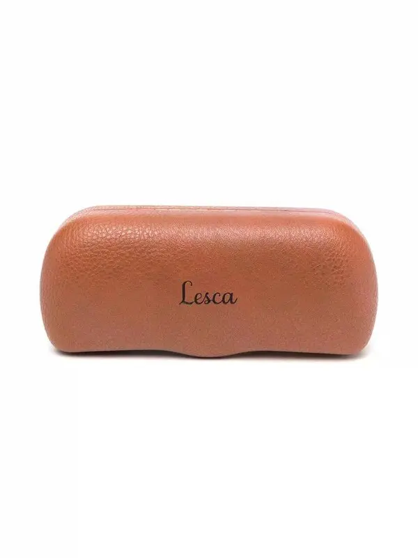 LESCA Round Frame Sunglasses - Brown