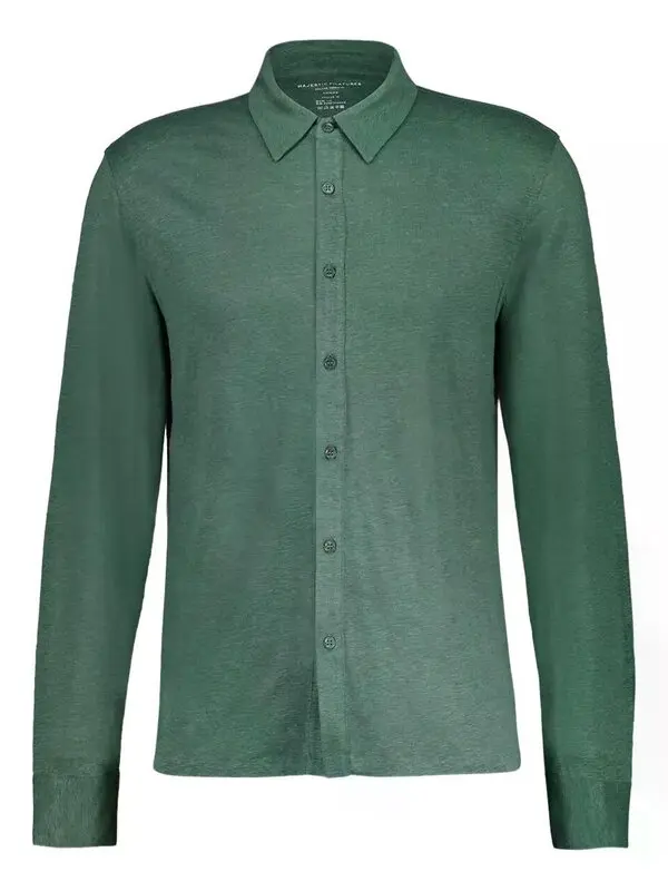 Majestic Filatures Long-sleeve Button-up Shirt - Green