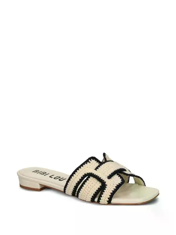 BIBI LOU Leather Flat Sandals - Neutrals