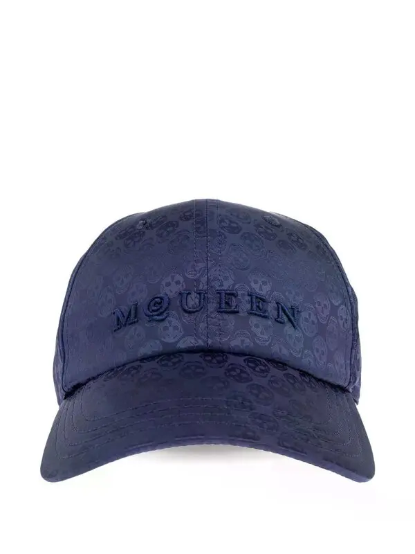 Alexander McQueen Skull-embossed Cap - Blue