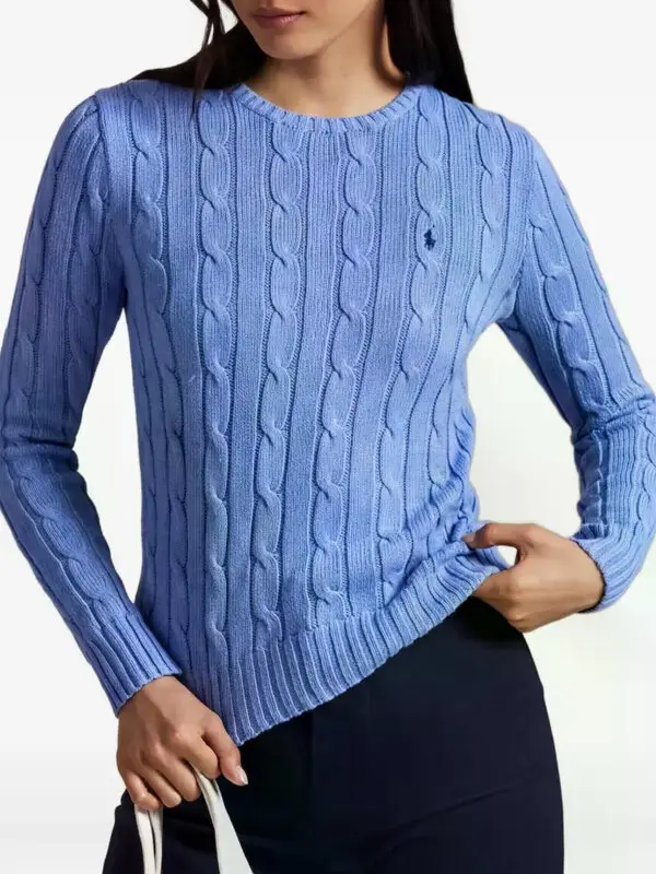 Polo Ralph Lauren Cable-knit Sweater With Embroidered Logo - Blue