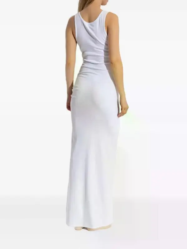 Versace Asymmetrical Ruched Maxi Dress