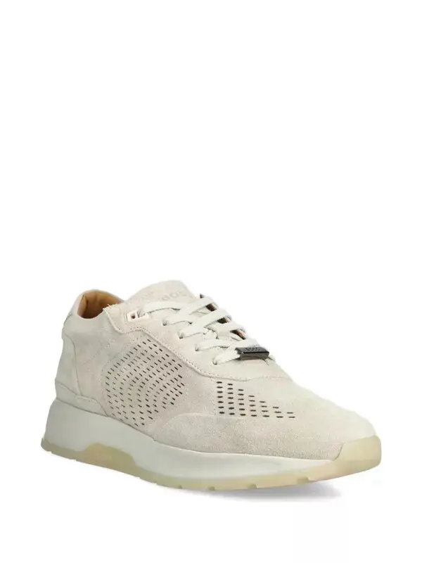 BOSS Zac Perforated Suede Sneakers