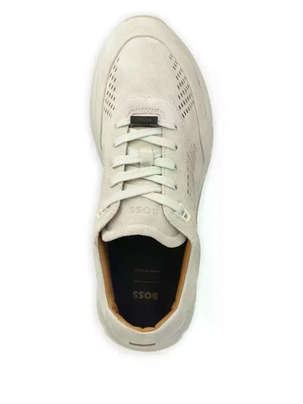 BOSS Zac Perforated Suede Sneakers