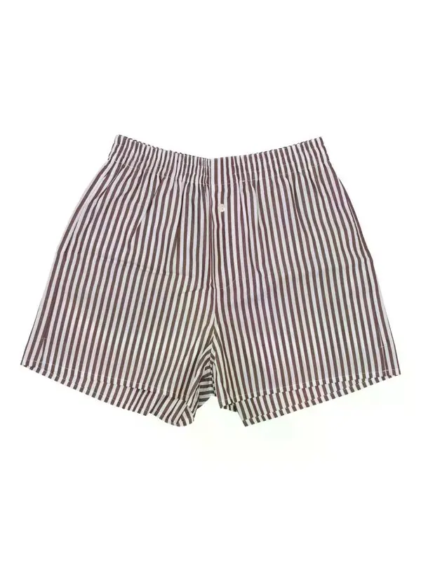 LA ROSE Striped Shorts - Brown