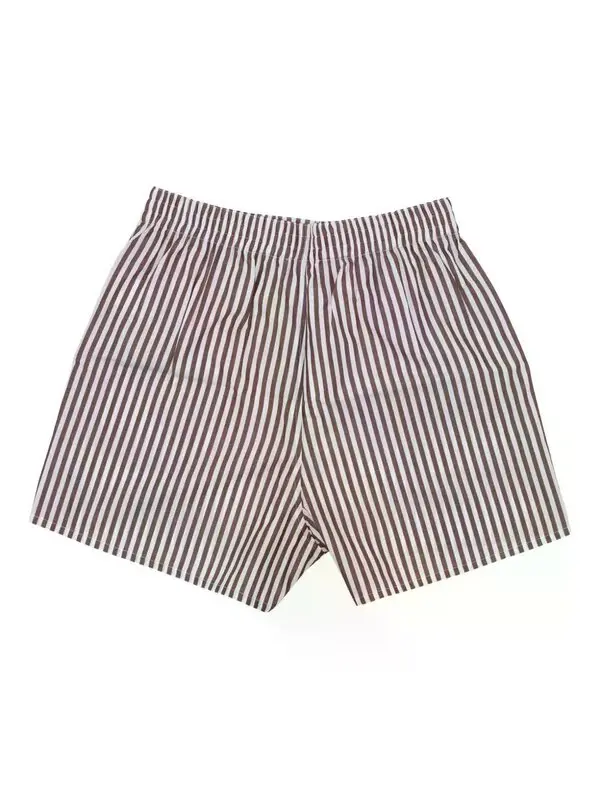 LA ROSE Striped Shorts - Brown