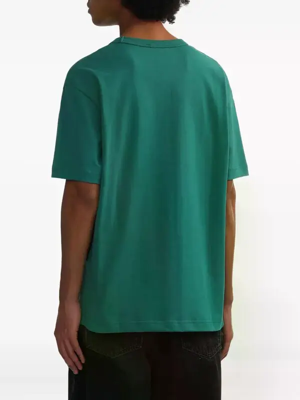 A.p.c. Logo Embroidered Cotton T-shirt - Green