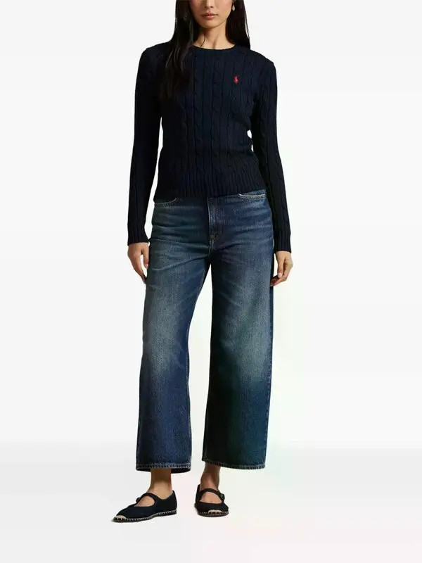 Polo Ralph Lauren Cable-knit Crew-neck Sweater - Blue