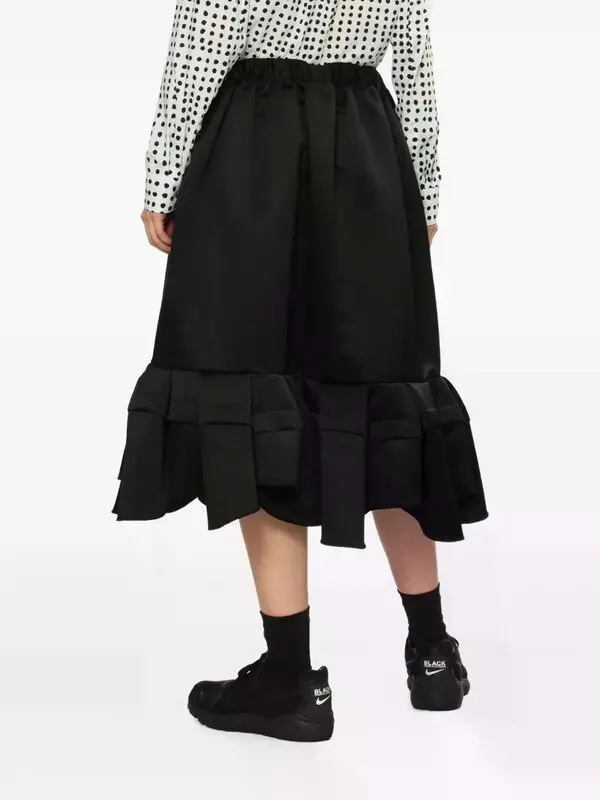Comme Des Garçons Ruffled Elastic-waist Midi Skirt