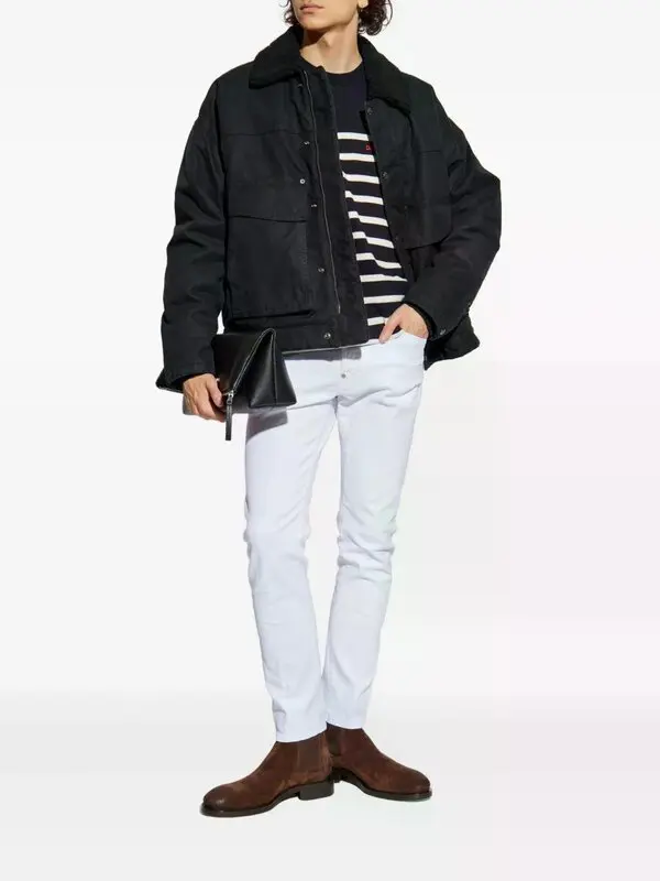 Dsquared2 Striped Sweater With Logo Detail