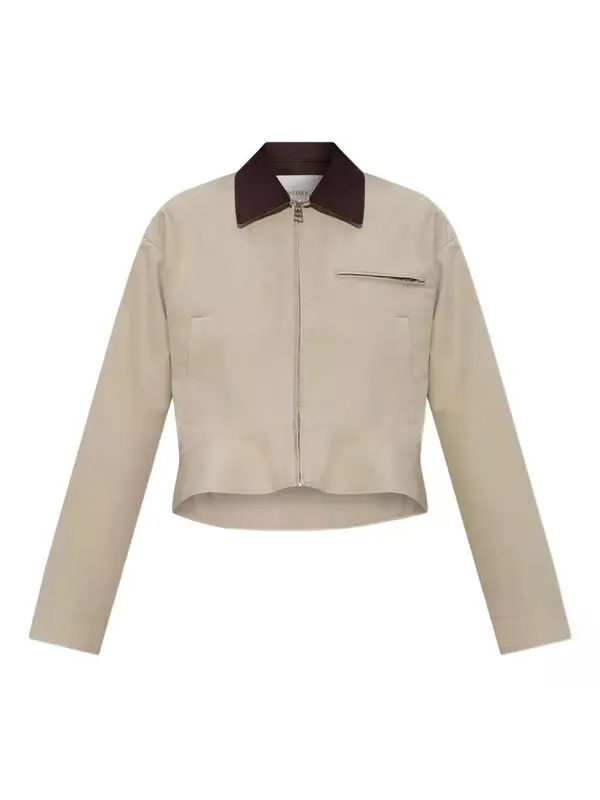 JW Anderson Cropped Zip-front Jacket - Neutrals