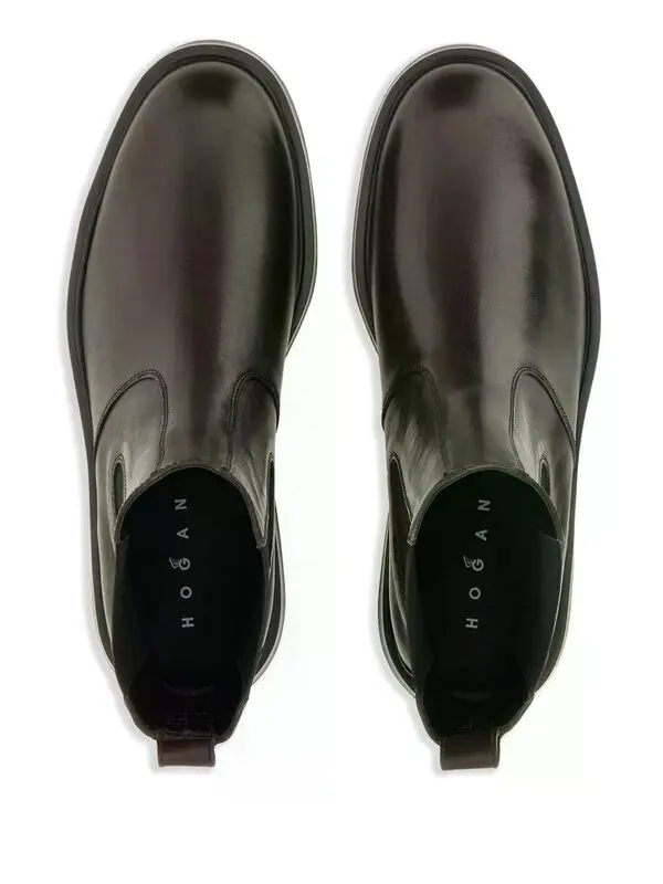 Hogan Leather Ankle Boots - Brown
