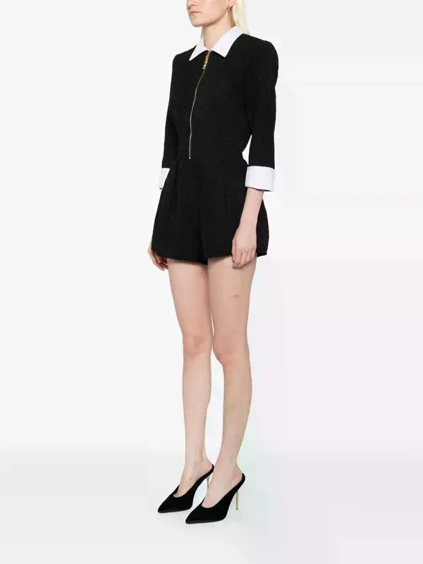 Elisabetta Franchi Herringbone Tweed Playsuit