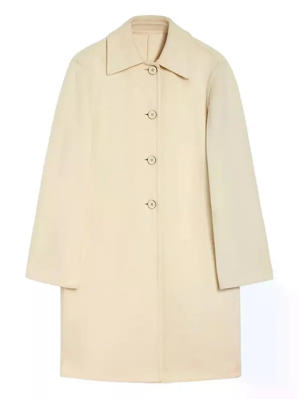 Jil Sander Wool Coat In White - 40% Off | Editorialist