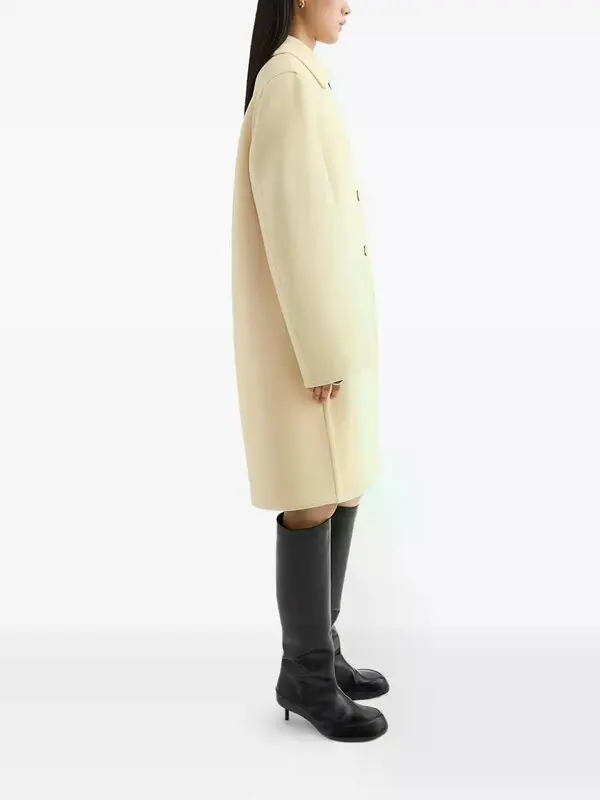 Jil Sander Wool Coat In White - 40% Off | Editorialist