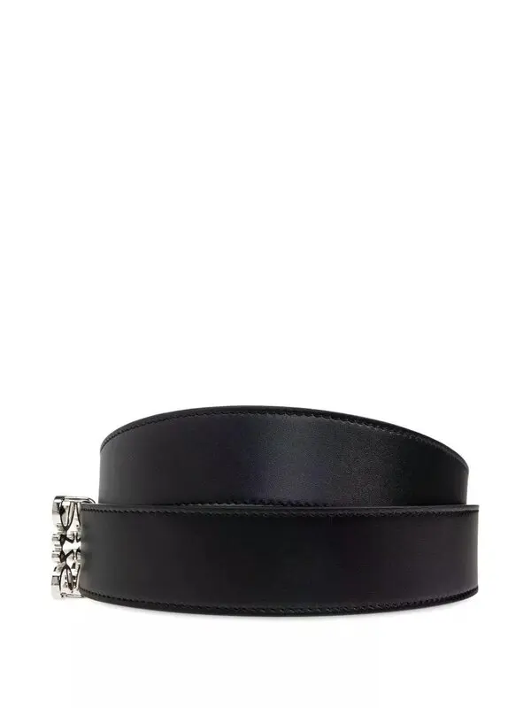Loewe Anagram Buckle Leather Belt - Black
