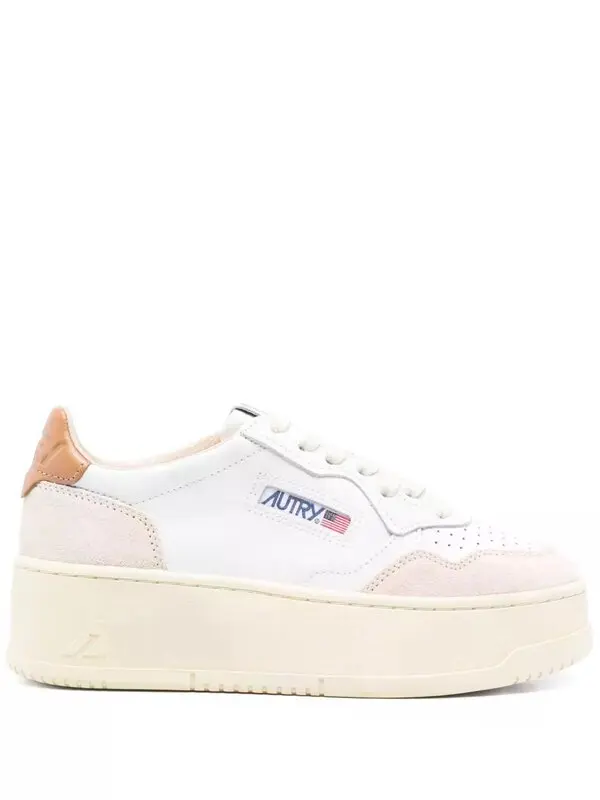 AUTRY Leather And Suede Low Top Trainers