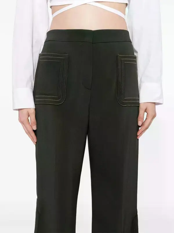Elie Saab Embroidered Cady Pants