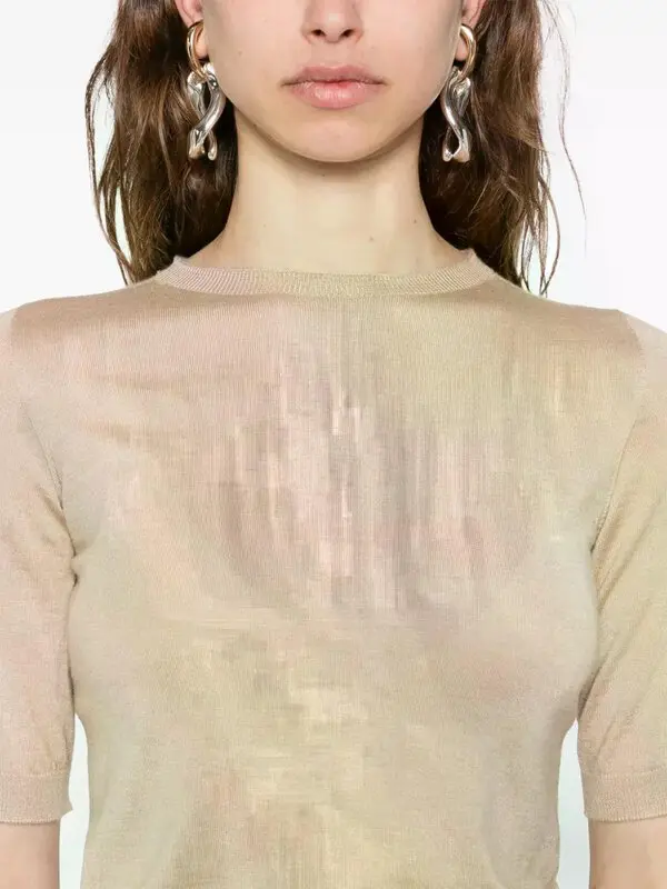 Fabiana Filippi Short-sleeve Cashmere Top