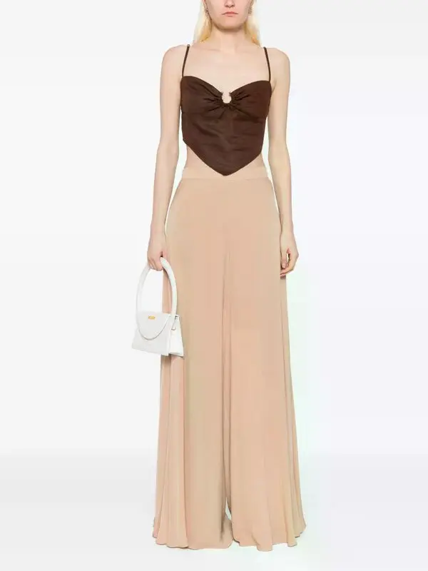 Elie Saab Silk Palazzo Pants