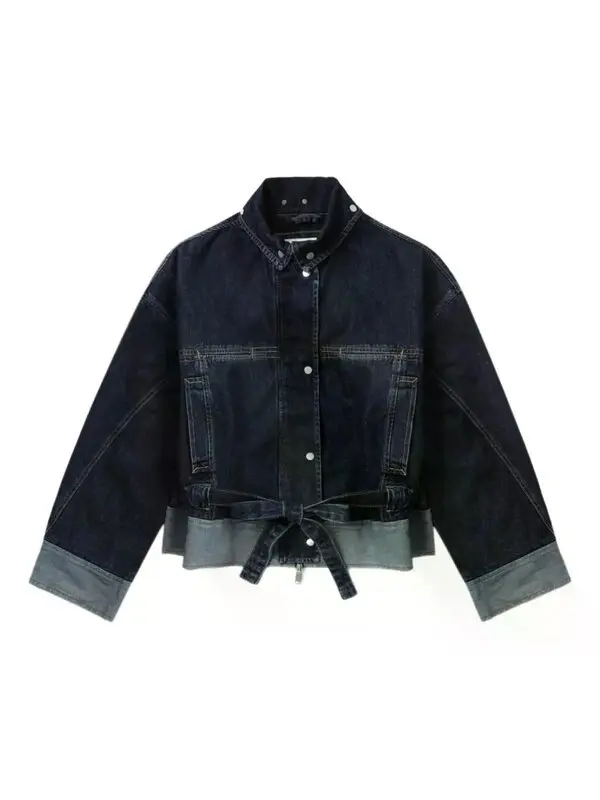 3.1 Phillip Lim Belted Contrast-panel Denim Jacket