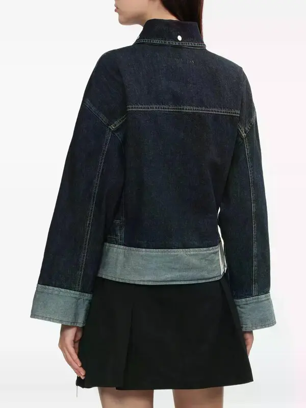 3.1 Phillip Lim Belted Contrast-panel Denim Jacket