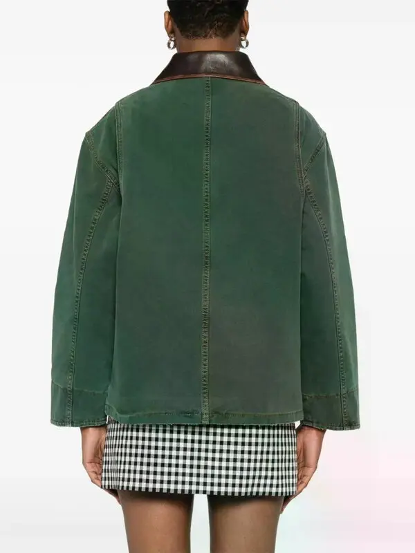 Sandro Oversized Button-up Jacket - Green