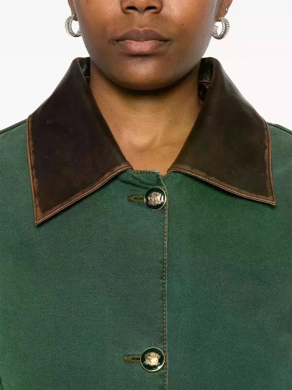Sandro Oversized Button-up Jacket - Green